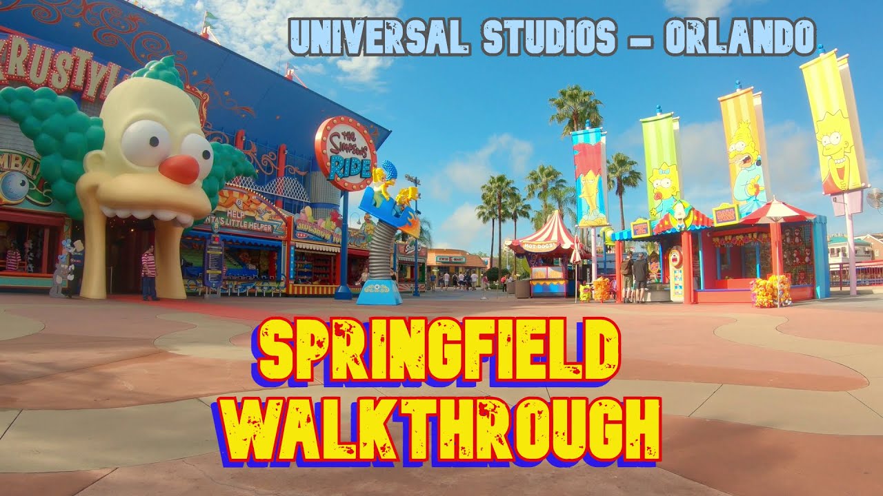 Walkthrough Springfield / The Simpsons / Universal Studios Orlando ...