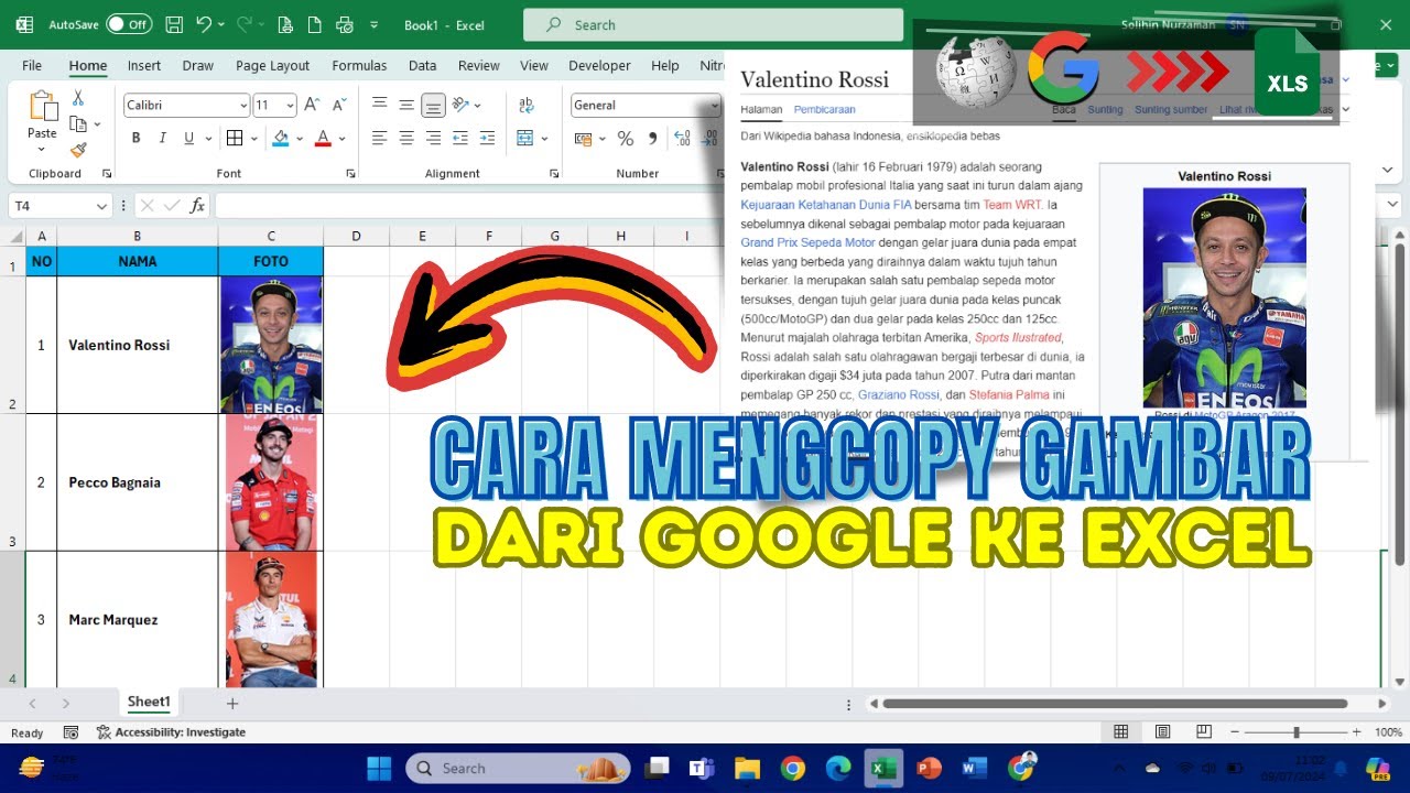 Cara Mengcopy Gambar dari Google ke Excel - YouTube
