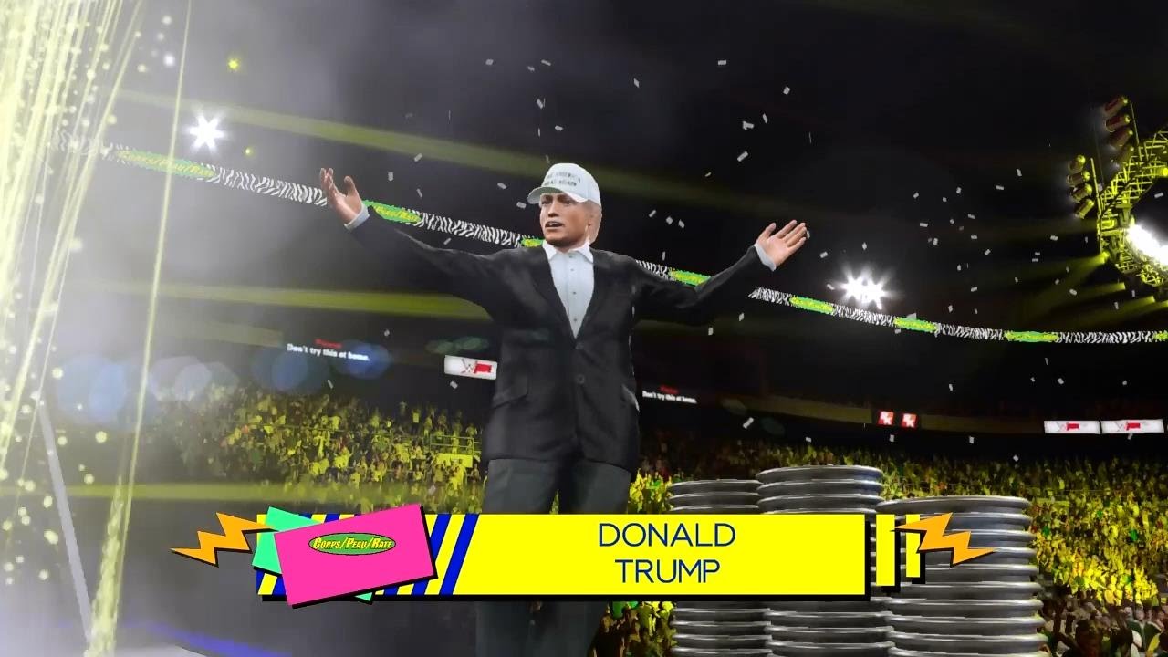 WWE 2k16: Donald Trump Entrance (With The Donald Trump Song) - YouTube