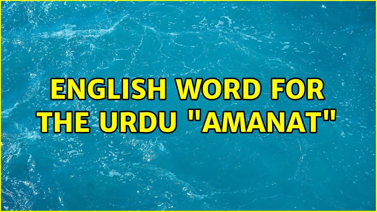English Word For The Urdu Amanat 6 Solutions YouTube english-word-for-the-urdu-amanat-6-solutions-youtube