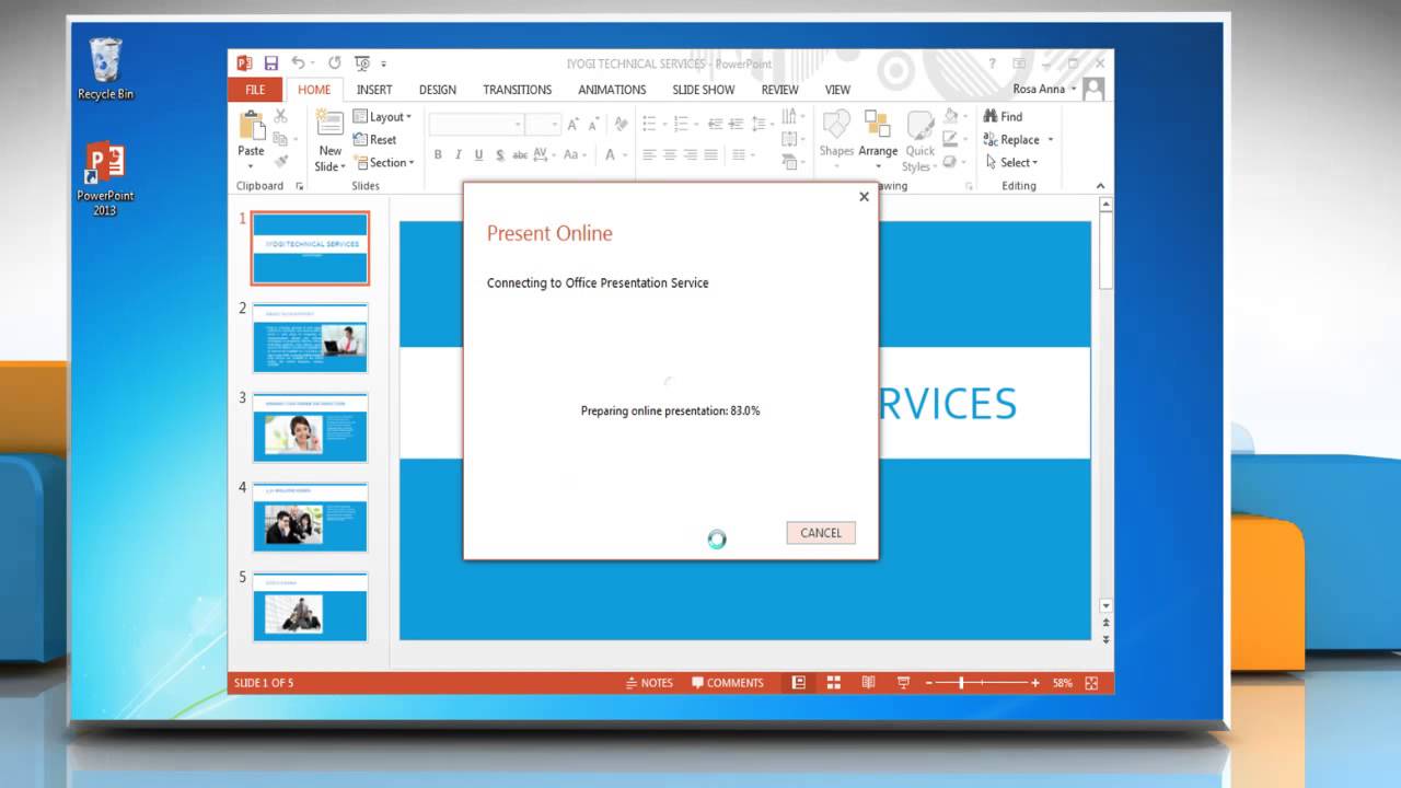 How to deliver a PowerPoint 2013 presentation online - YouTube