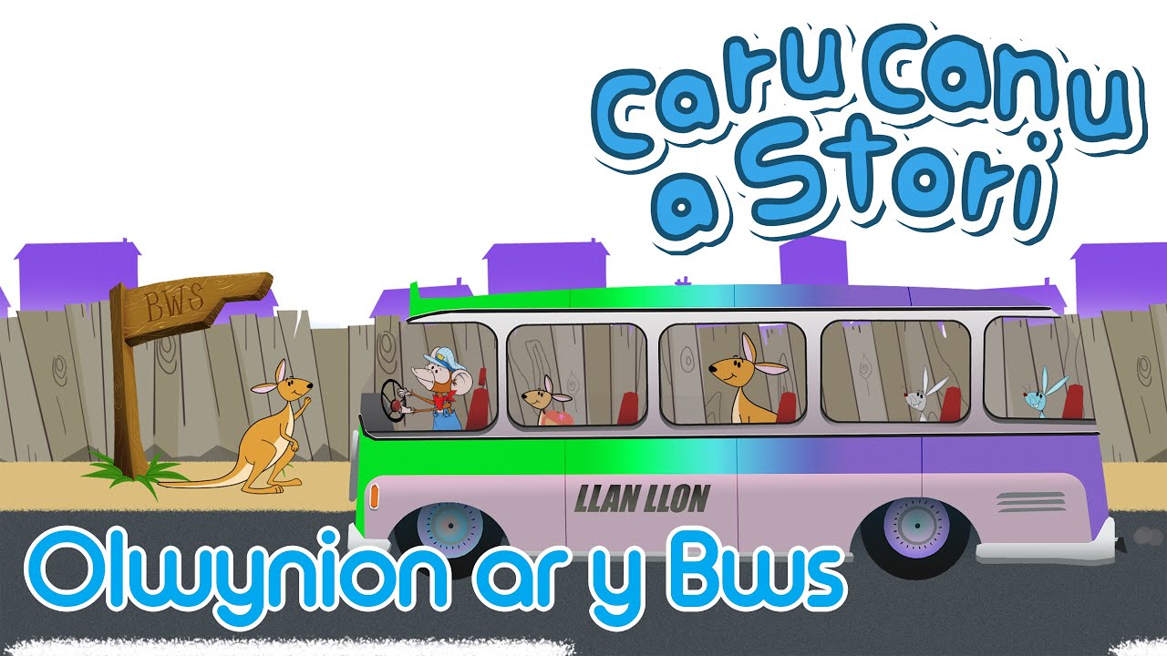 Caru Canu a Stori | Olwynion Ar Y Bws (Welsh Children's Song) - YouTube