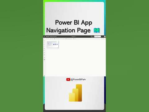 Make a 🏠Navigation Page in your Power BI App - YouTube