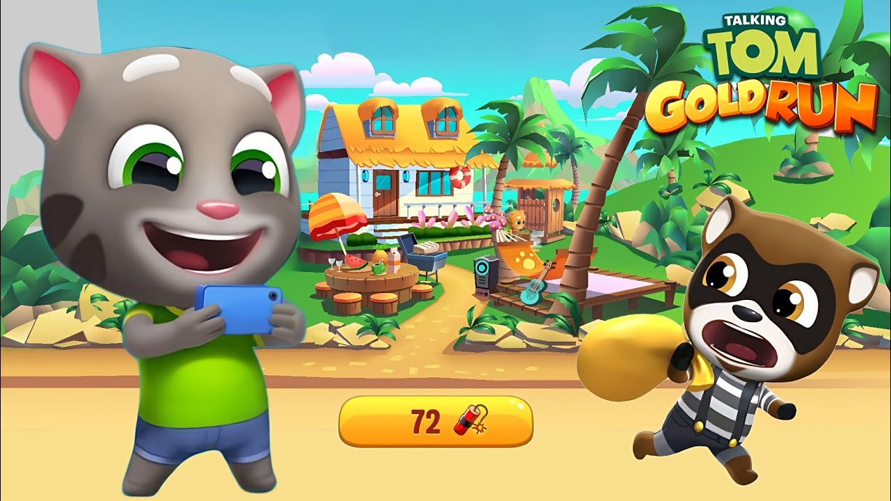 Talking Tom Gold Run Talking Tom 9 Character Full Screen Game Play 56 ...