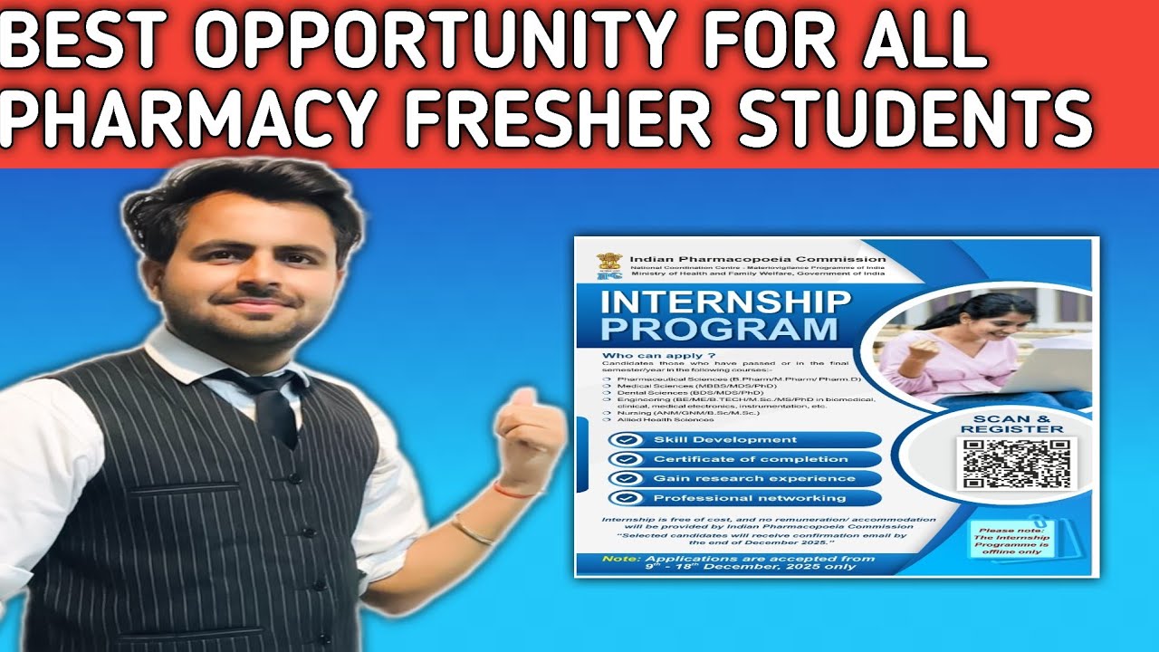 Gov Internship scheme for Pharmacy students | Metrovigilance Program ...