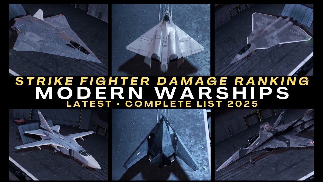Strike Fighter Damage Ranking 2025 | Modern Warships - YouTube