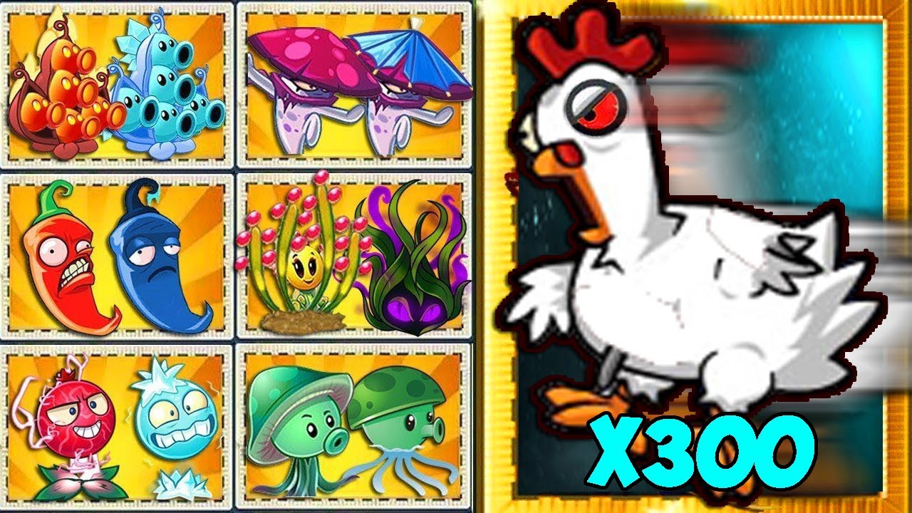 Random 40 Pair Plants Vs 400 Chicken Zombies - Who 's Best Team Plant ...