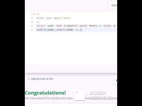 HackerRank - Higher than 75 Marks - YouTube