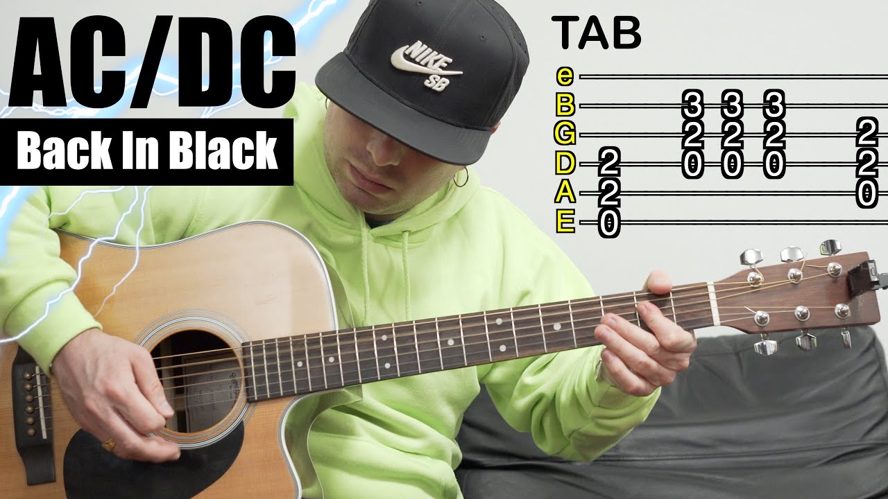AC/DC - Back In Black - Guitar Cover Tutorial (TAB) - YouTube