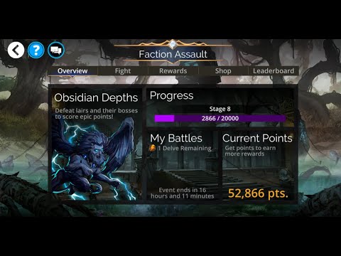 Gems of War Faction Assault Obsidian Depths Part 1 - YouTube