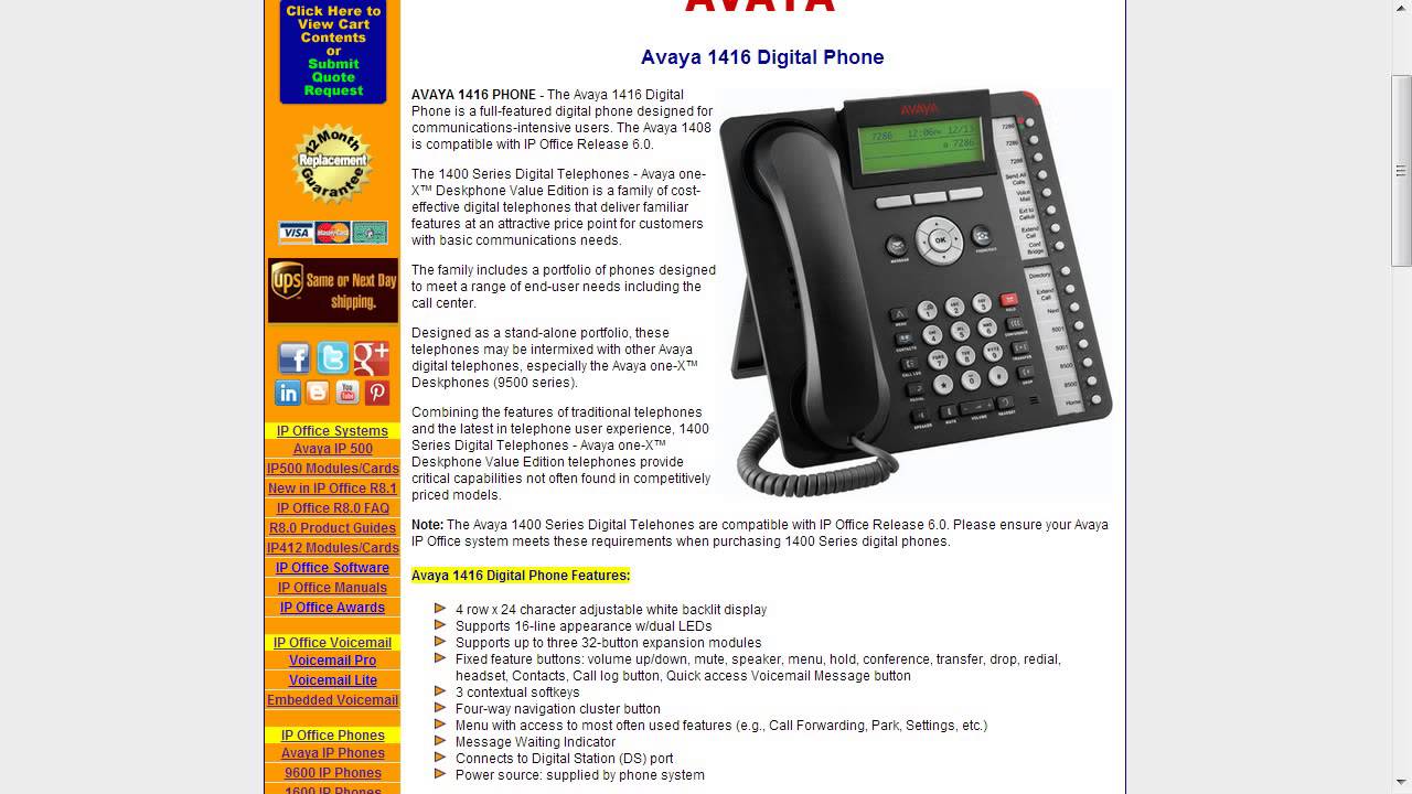 Telecom Tips: Avaya 1400 Series digital phones - YouTube