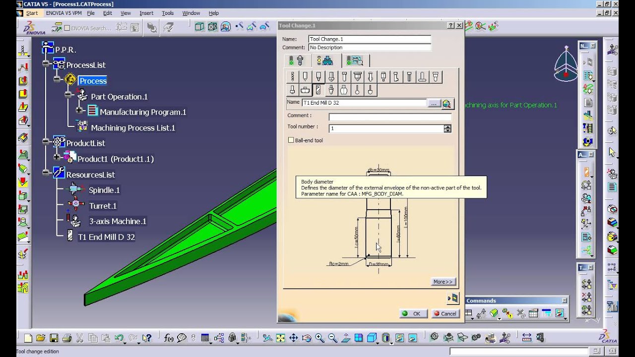 Tutorial Catia CAM parte 2 español - YouTube