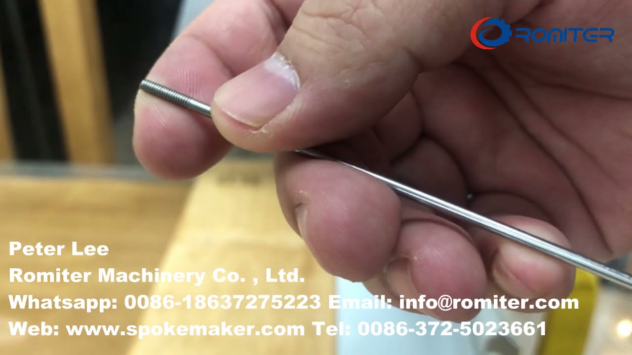 Manual Bicycle Spoke Wire Cutting and Thread Rolling Machine - YouTube