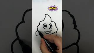 How To Draw A Poop Emoji Drawing Easy Poop Emoji Drawing Step By Step ...