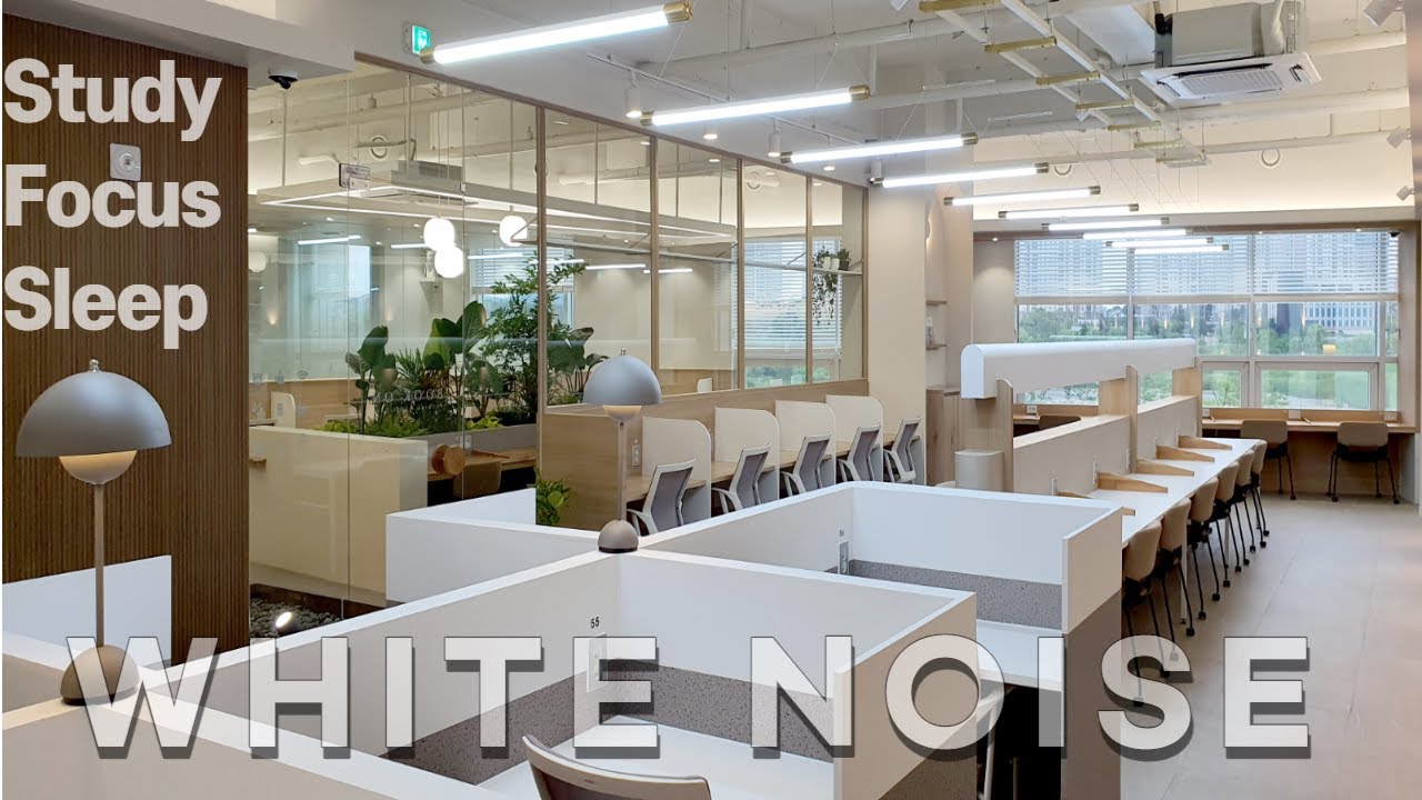 스터디카페 7시간 백색소음 / 7 Hours white noise Study, Focus, Sleep l Book on study cafe - YouTube