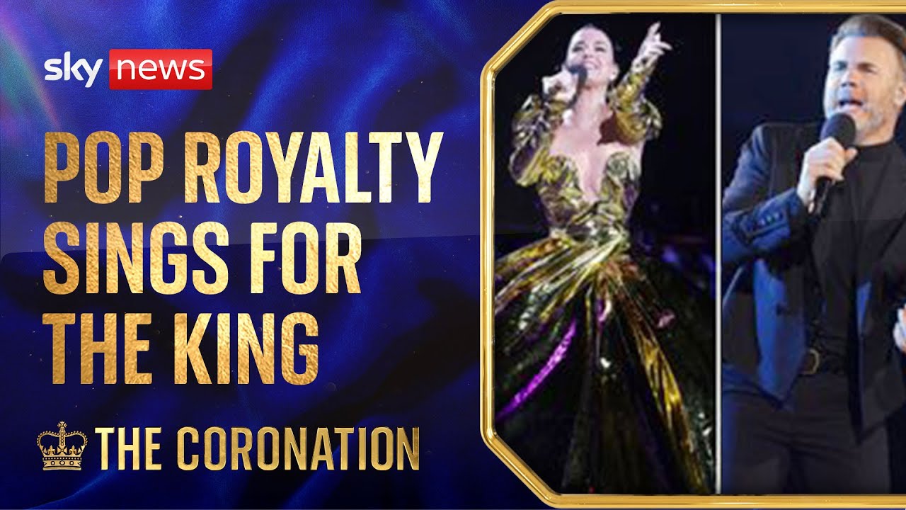 Pop royalty celebrates the coronation in front of 20,000 people - YouTube