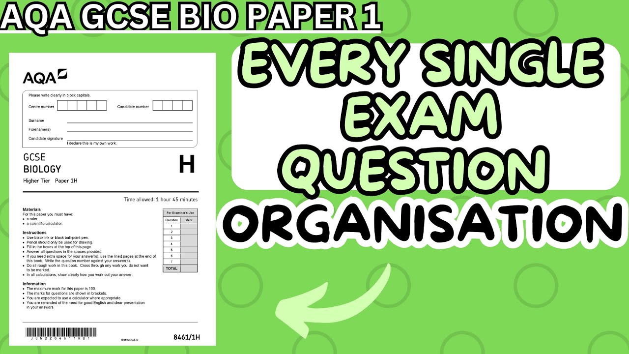 GCSE BIOLOGY: Every Single Exam Question: Organisation - YouTube