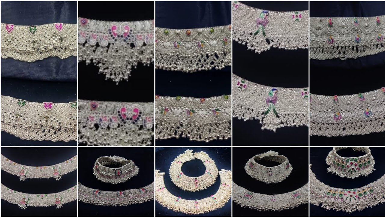 Chandi ke payal designs || Silver Anklets Design || silver payal ...