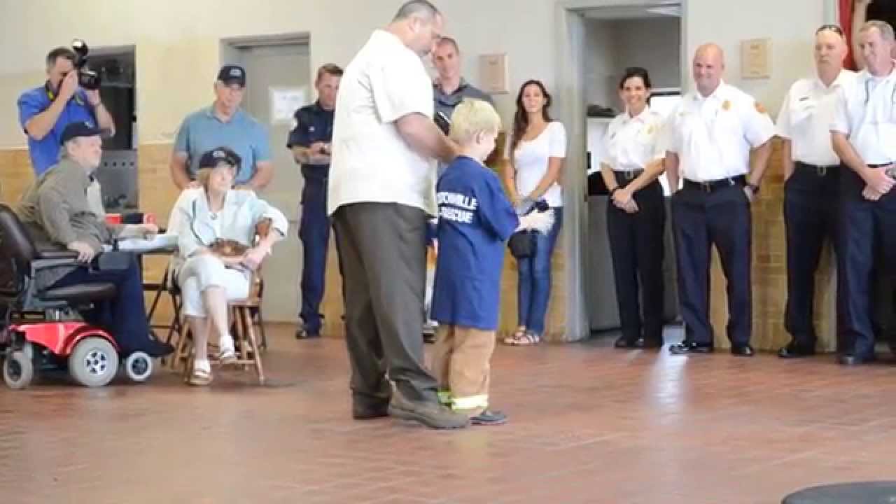 Riley Ruppert-Richendollar becomes Honorary Firefighter. #rescueriley ...