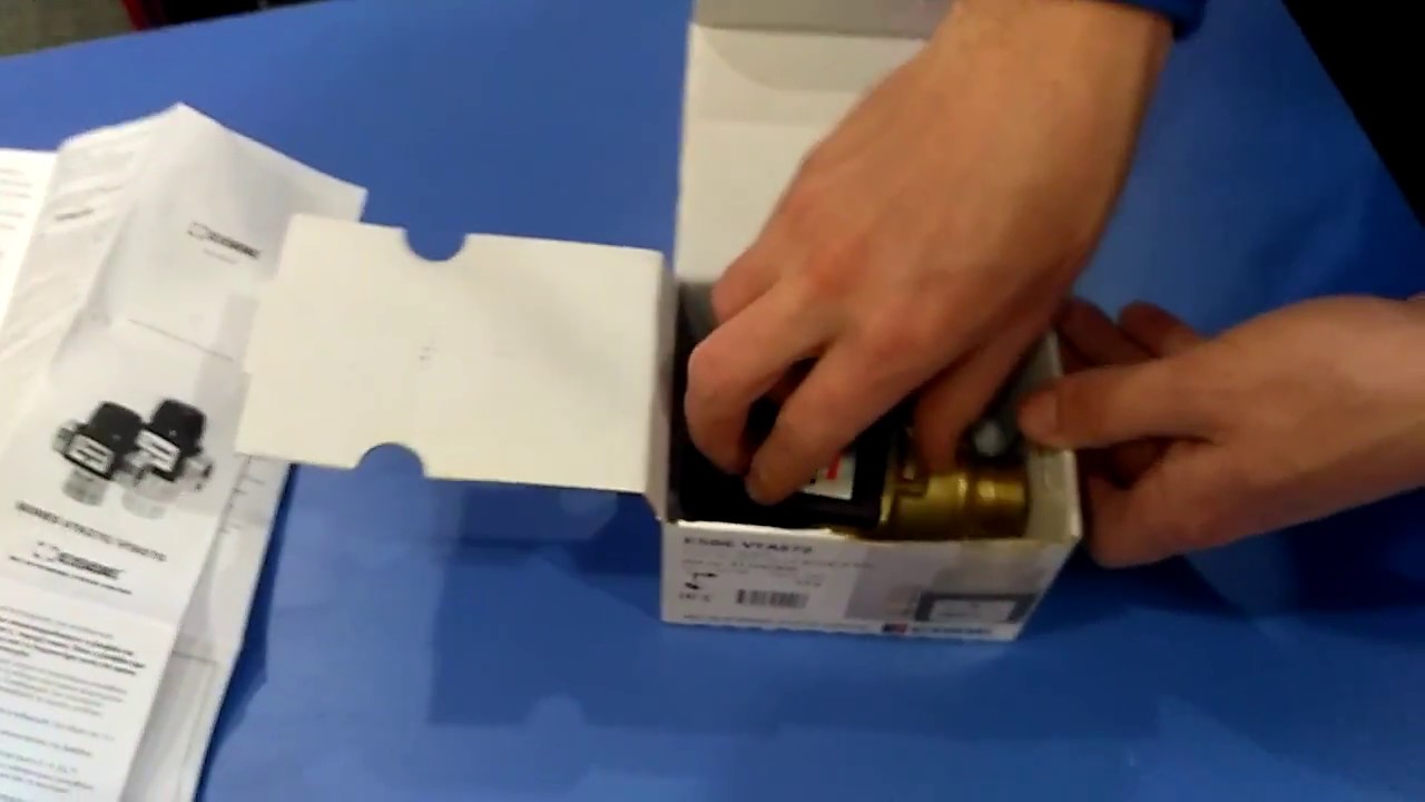 Трехходовой термостатический смесительный клапан Esbe VTA 572 - YouTube