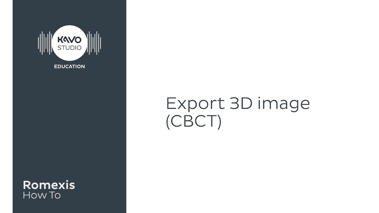 Romexis How To: Export cbct image in dicom format - YouTube