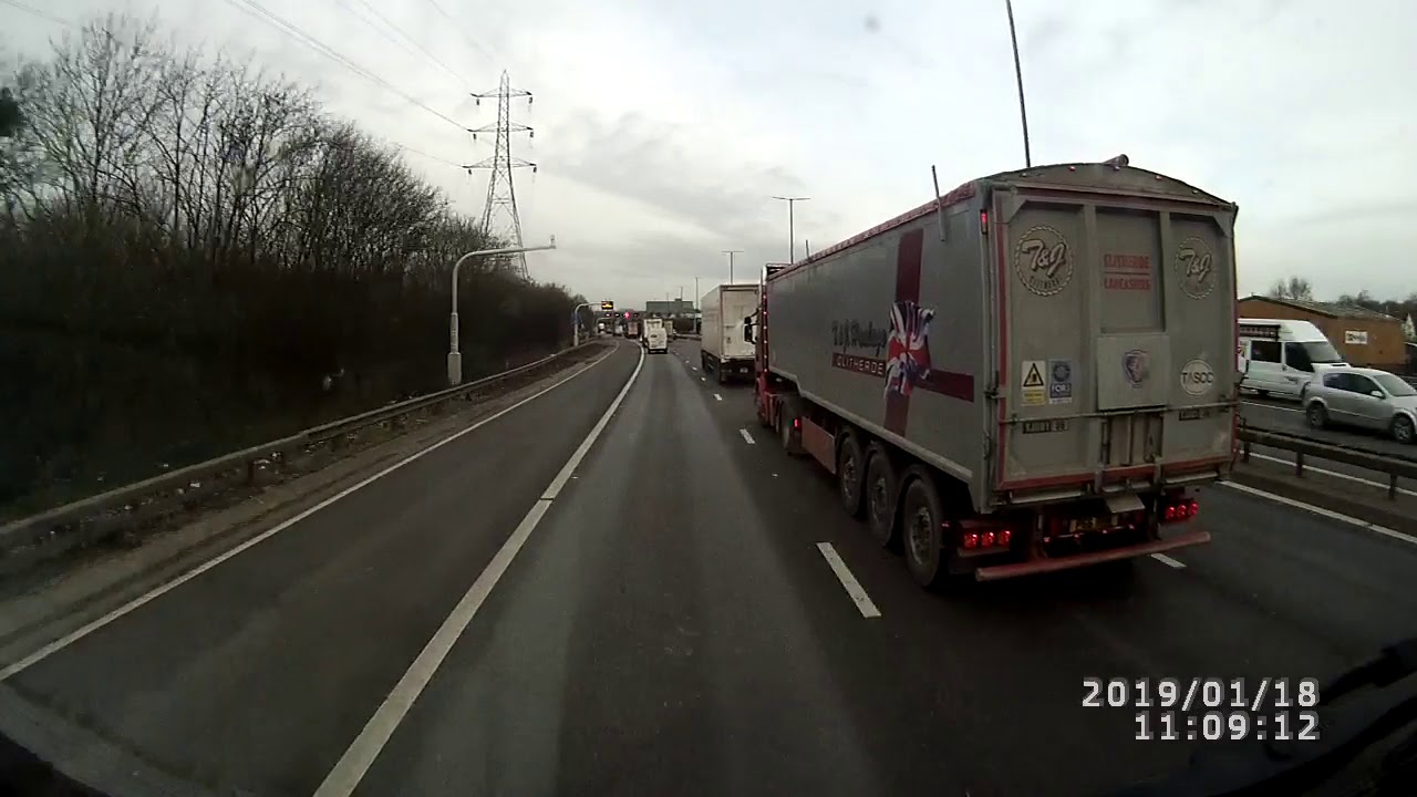 T and J transport clitheroe tailgeating ideot - YouTube