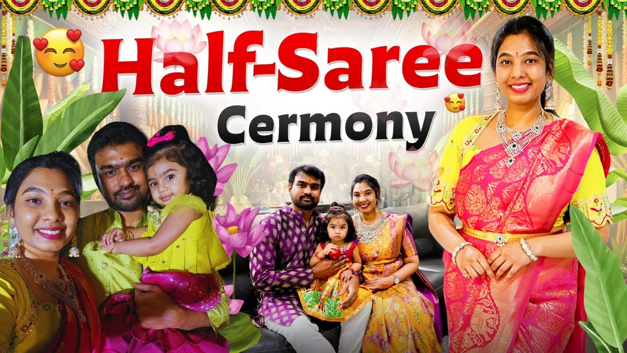 Haldi & Half-Saree function | Get ready with me | Telugu vlogs from USA ...