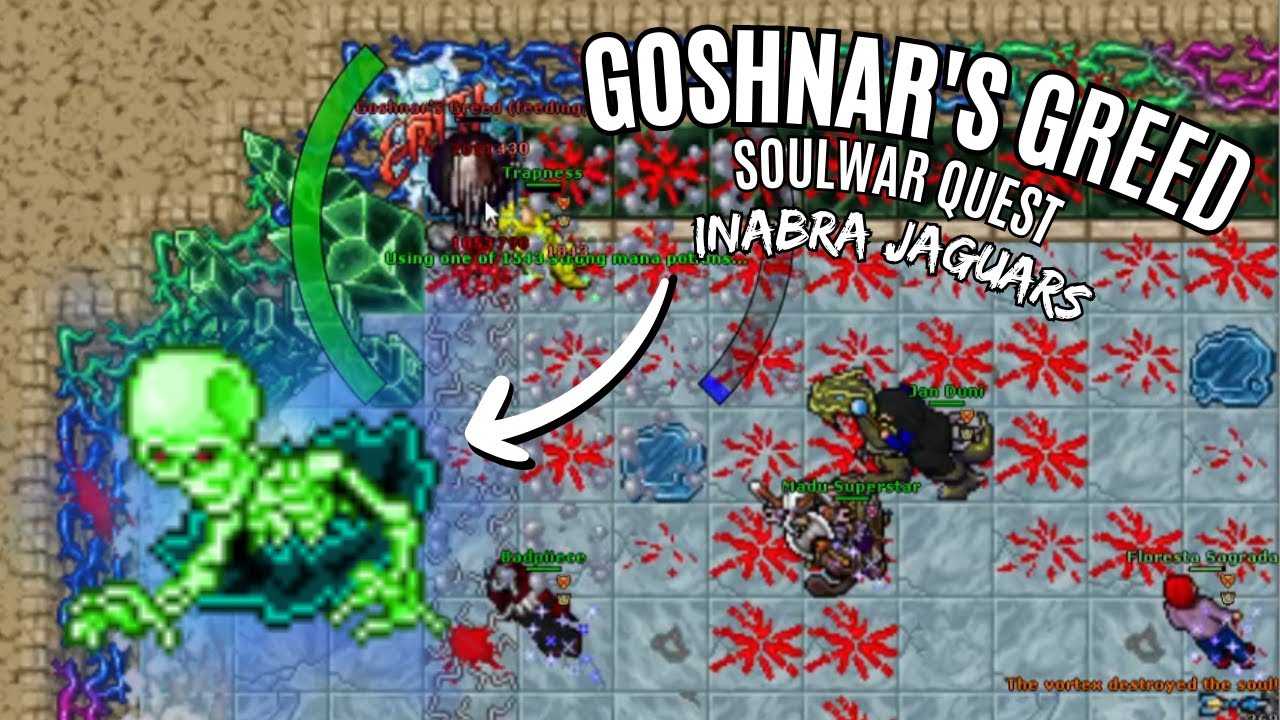 TIBIA - GOSHNAR'S GREED - SOULWAR MINI BOSS INABRA JAGUARS - YouTube