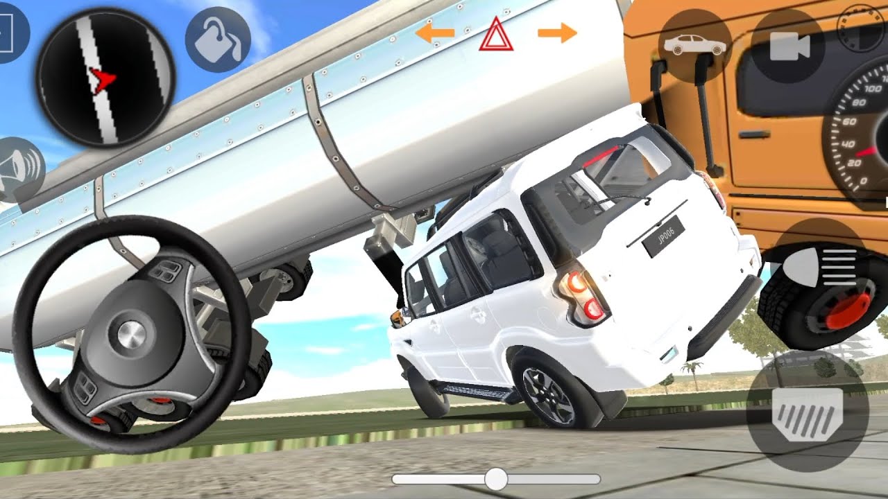 SCORPIO VS TRUCK ON ROAD EXIDENT FOR DRIVING VIDEO || #scorpio #truck # ...