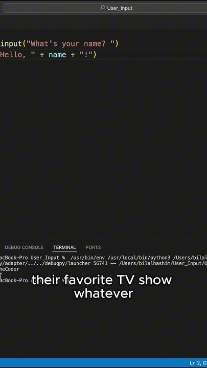 Python User Input Part 3 Python Shorts Playlist Bthecoder Shorts Bthecoder Python Youtube 
