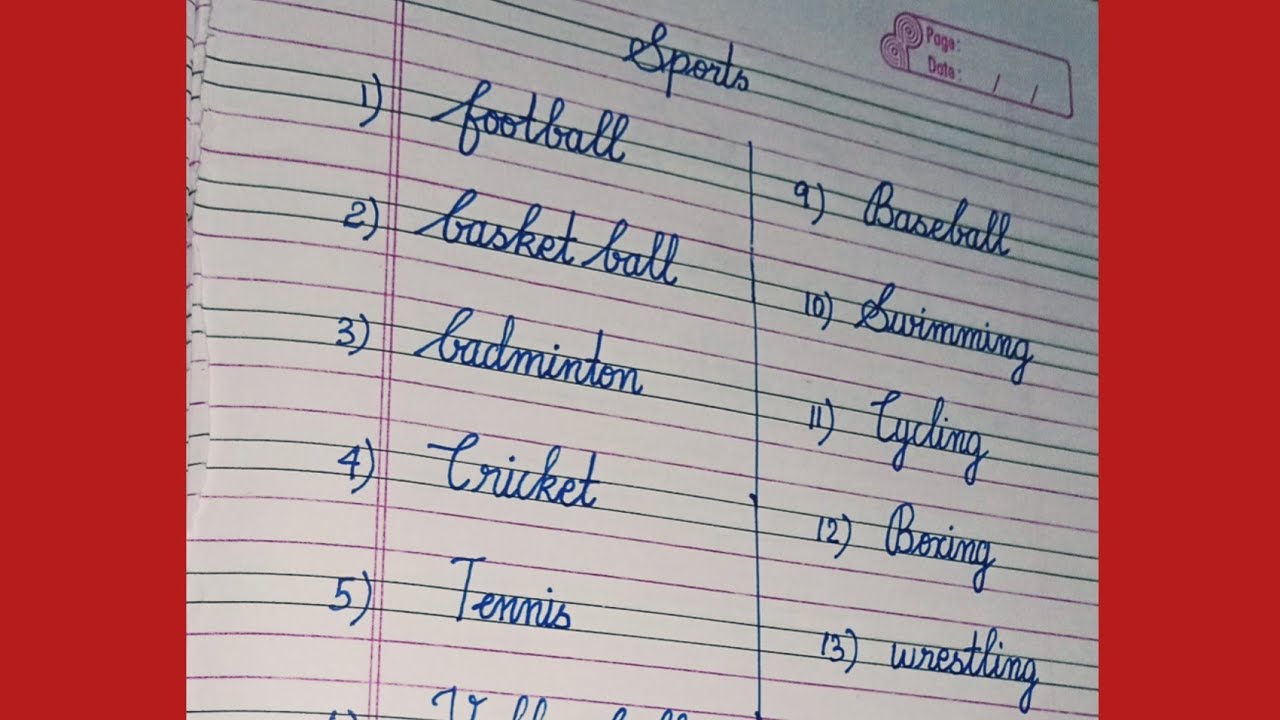 sports name in cursive handwriting|practice session|Music: As Leaves ...