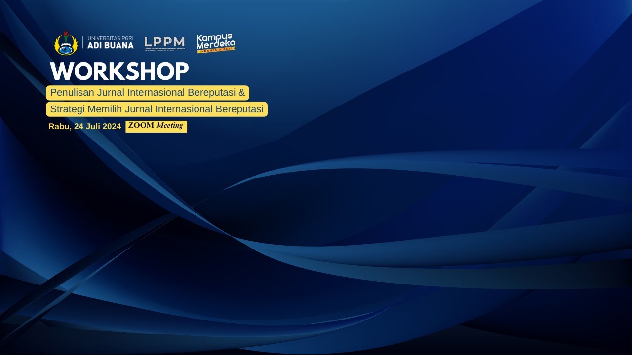 Live Stream | Workshop Penulisan Jurnal Internasional Bereputasi - YouTube