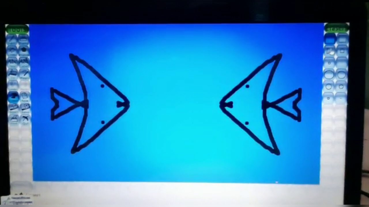 How to draw a Fish using Tux paint/kids easy drawings step by step/tux ...