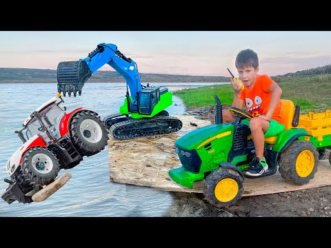 Darius wants to save tractors from mud and learns Traffic Signs | Kidscoco Club