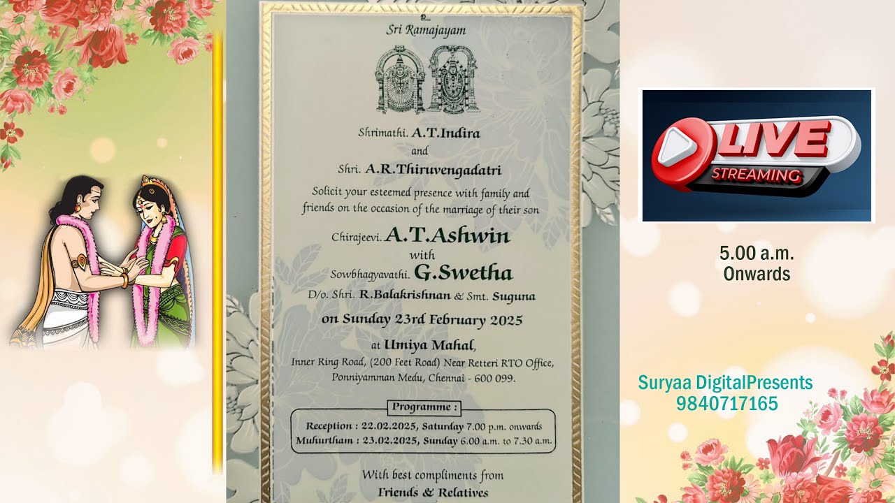 Ashwin With Swetha || Wedding On 23 Feb 2025 - YouTube