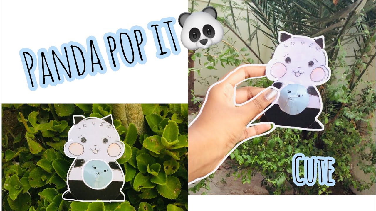 Cute/PANDA pop it/easy/fidget toy/DIY🐼🌟 - YouTube