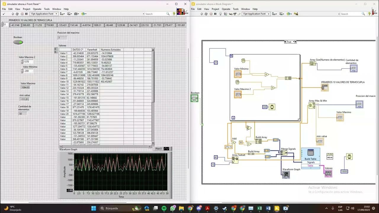 SUBVI funcionamiento de una Termocupla Simulador 2 │ LABVIEW - YouTube