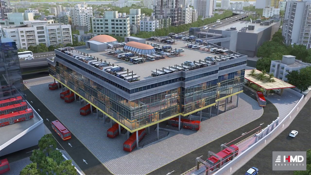 MSRTC Bus Port, Panvel | HMD Architects - YouTube