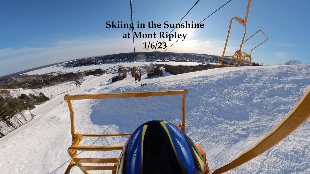 Skiing in the Sunshine - Mont Ripley - 1/6/23 - YouTube