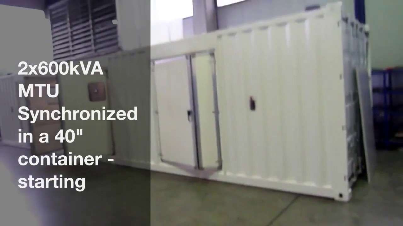 CGM 2x600kVA MTU Synchronized in a 40 container MADE IN ITALY - YouTube