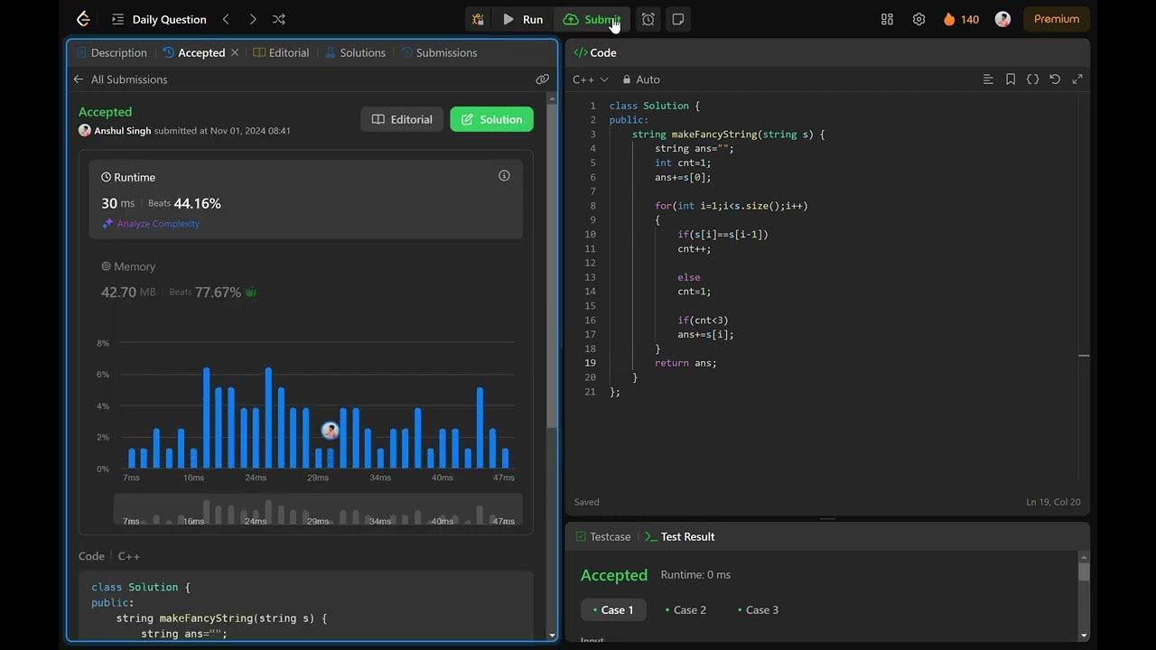 1957. Delete Characters to Make Fancy String | C++ | Simple and easy explanation | Leetcode ...