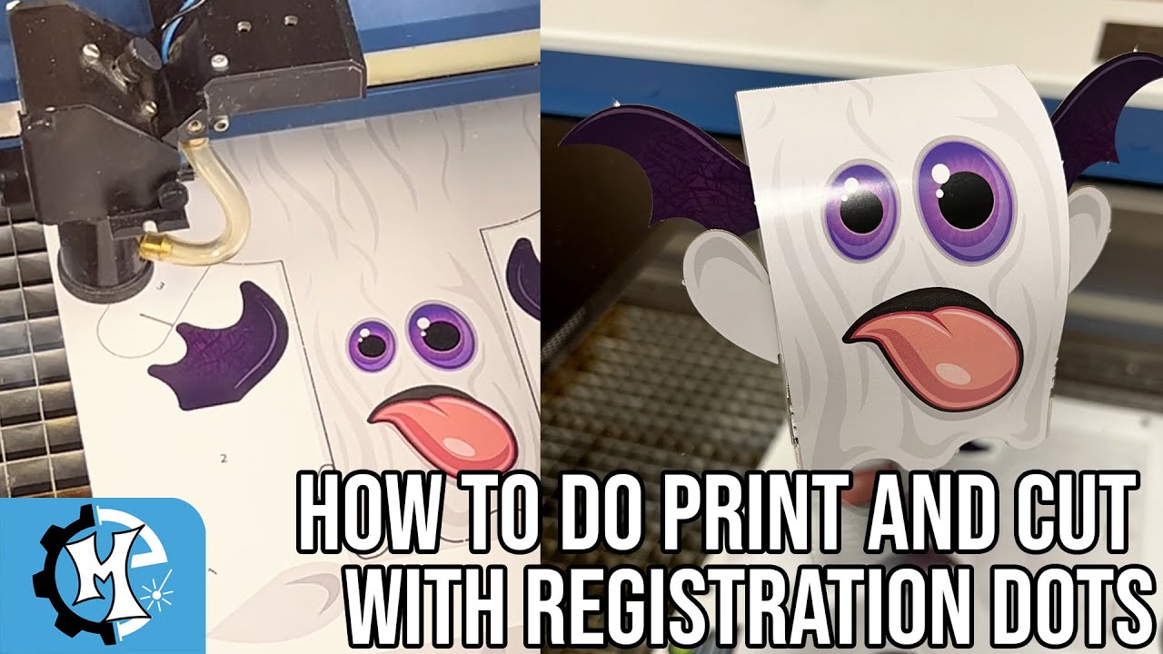 How to do Print and Cut with Registration Dots and a Laser - YouTube
