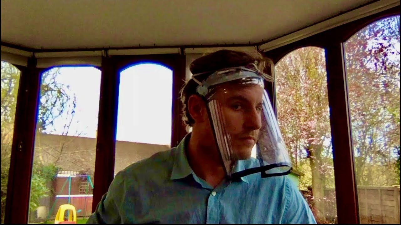 Homemade Full Face Visor - Covid-19 - YouTube