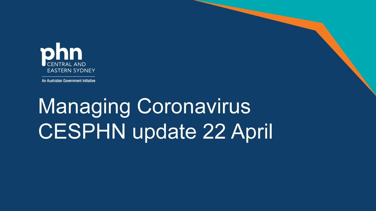 Managing Coronavirus CESPHN update 22 April - YouTube