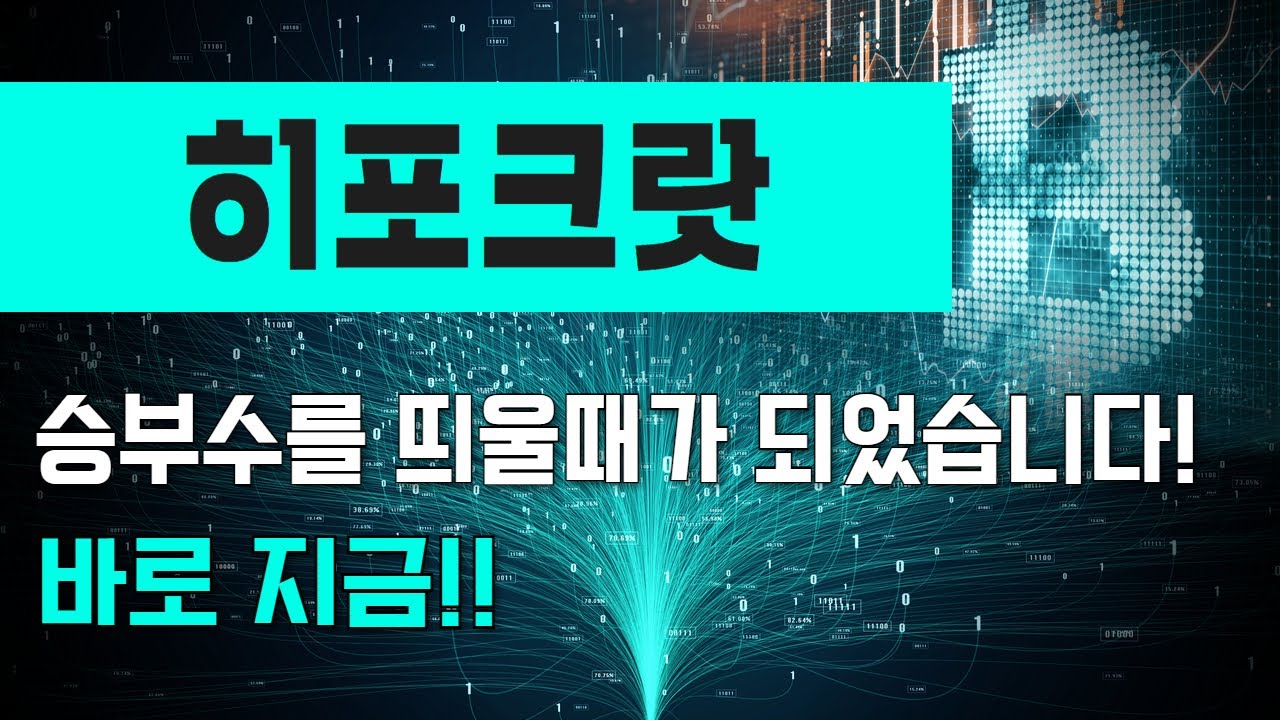 히포크랏 승부수를 띄울때가 되었습니다 바로 지금 히포크랏 히포크랏코인 히포크랏코인차트분석 히포크랏목표가