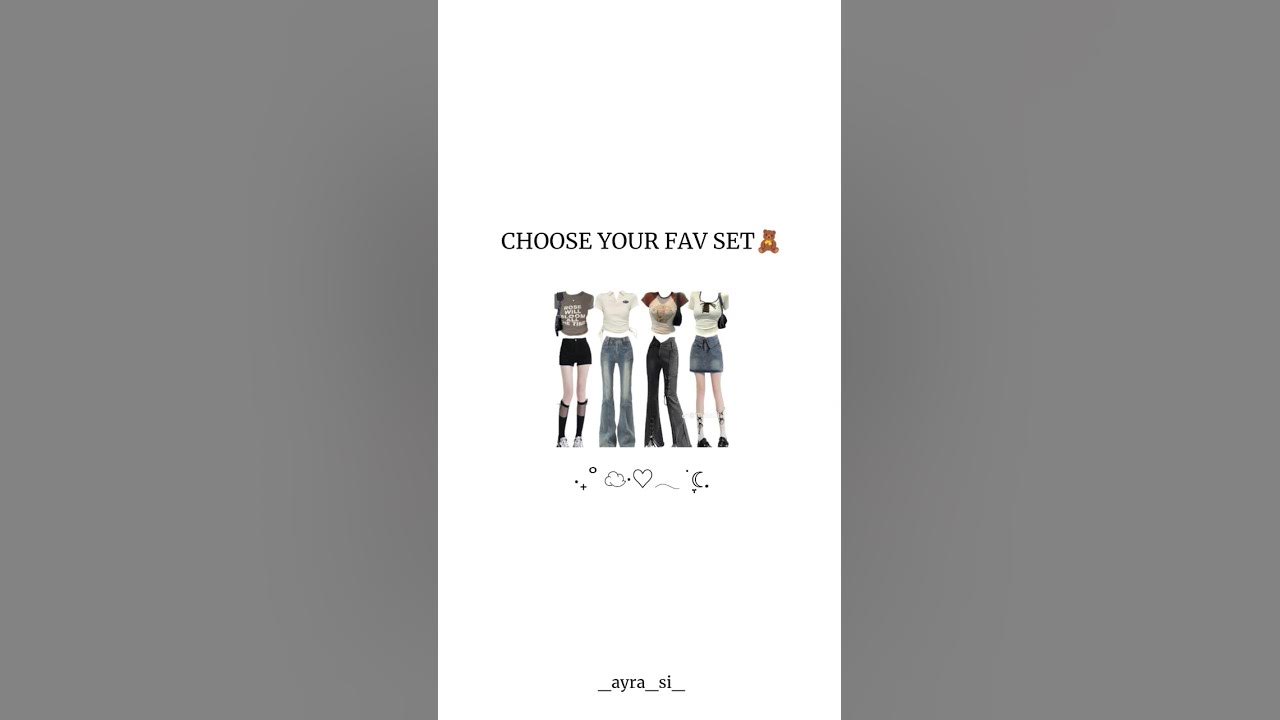 Choose Your Favourite Set ≽ •⩊• ≼ Youtube