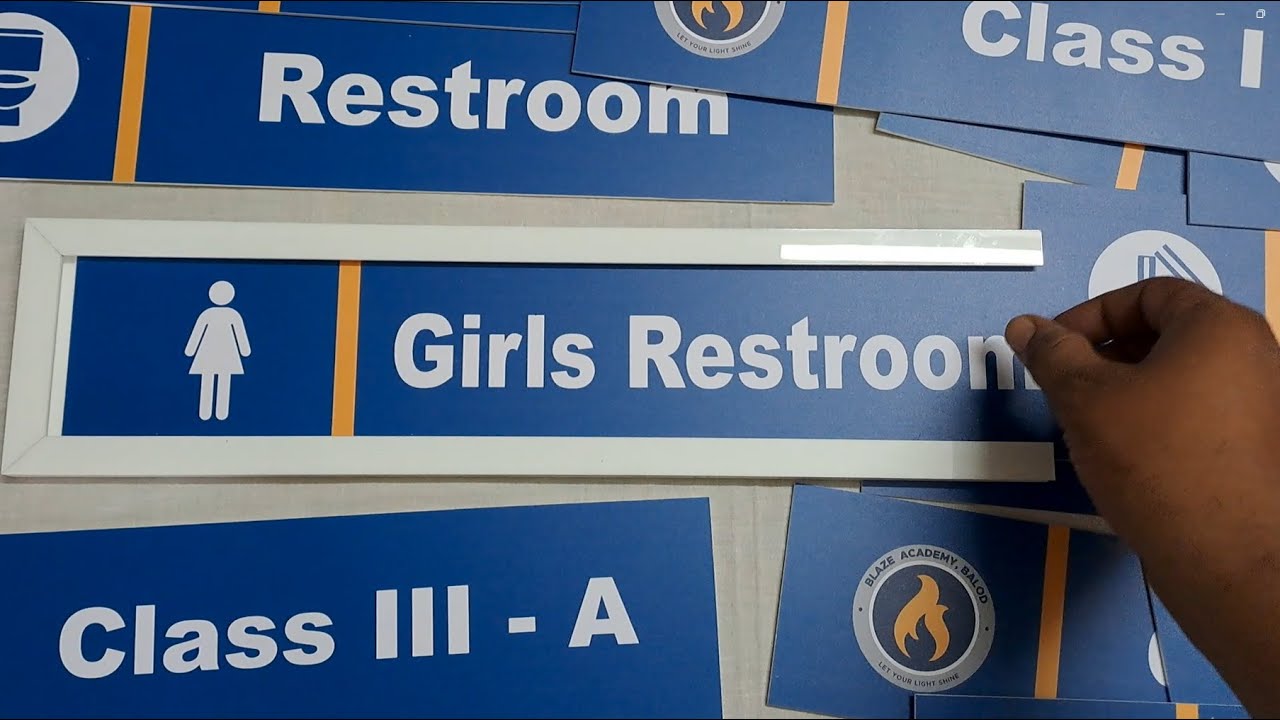 COLLEGE SLIDER NAME PLATES CLASSROOM NAME PLATES SCHOOL SIGNS BOARD ...