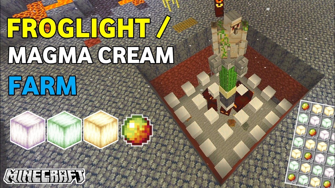 Simple Froglight farm in Minecraft pe 1.19 / Magma cream farm mcpe1.19 ...