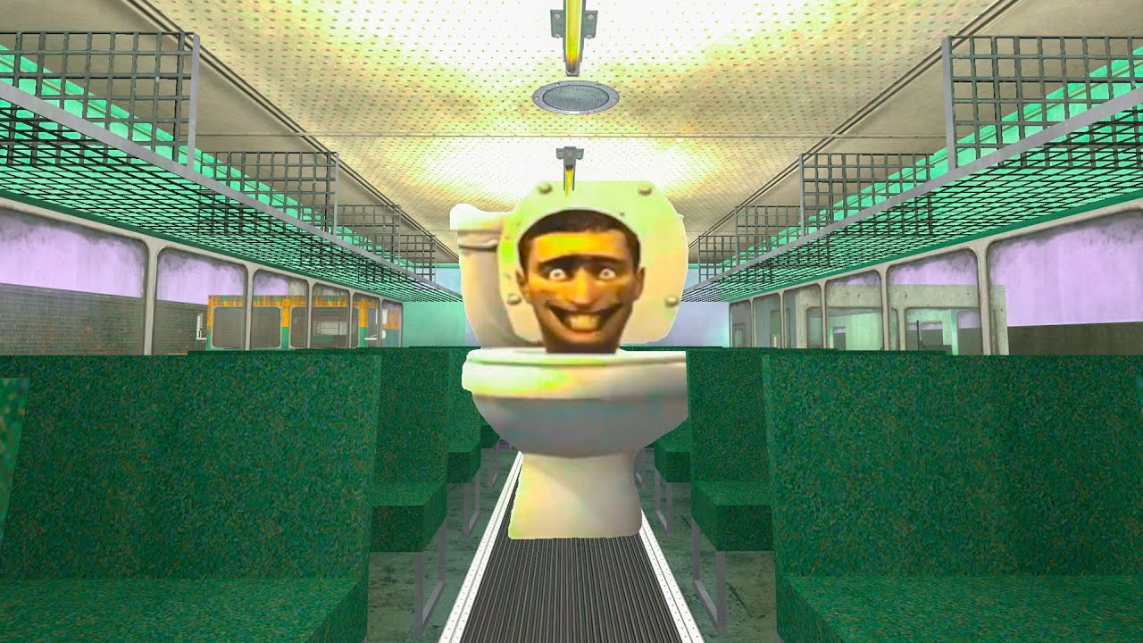 Skibidi toilet on the road in the bus Gmod - YouTube