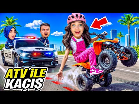GİZLİCE ATV İLE KAÇIŞ !! ANNEM ÇILDIRDI !! ELİF SİNEM ŞEHİRDE KAÇIŞ OPERASYONU !! 